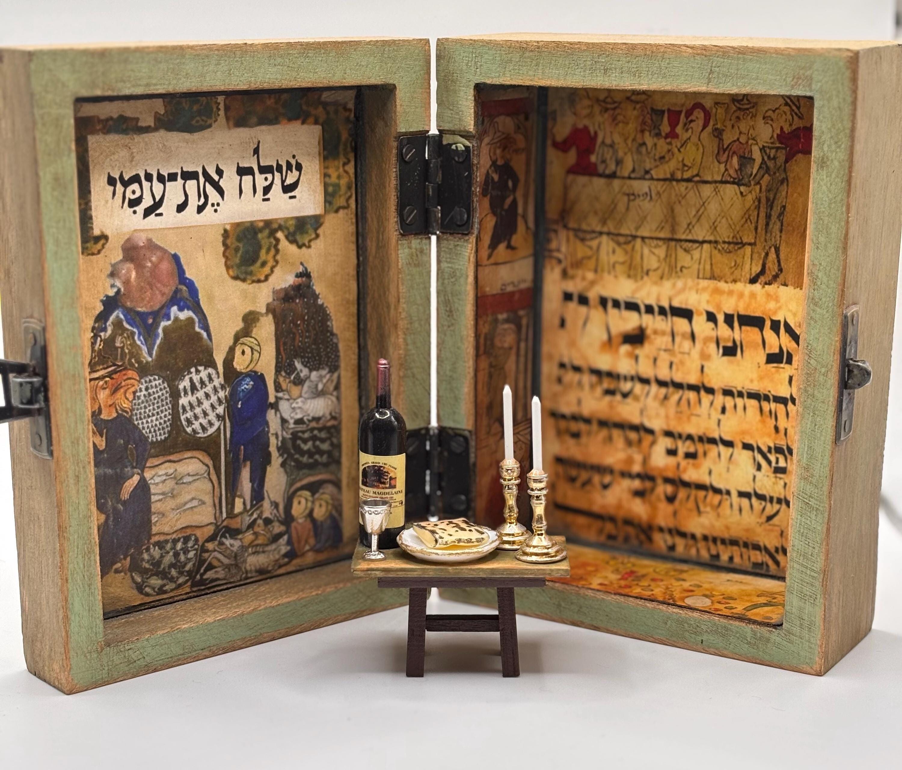 Haggadah/passover Wooden Display/handcrafted Art “let My People Go ...