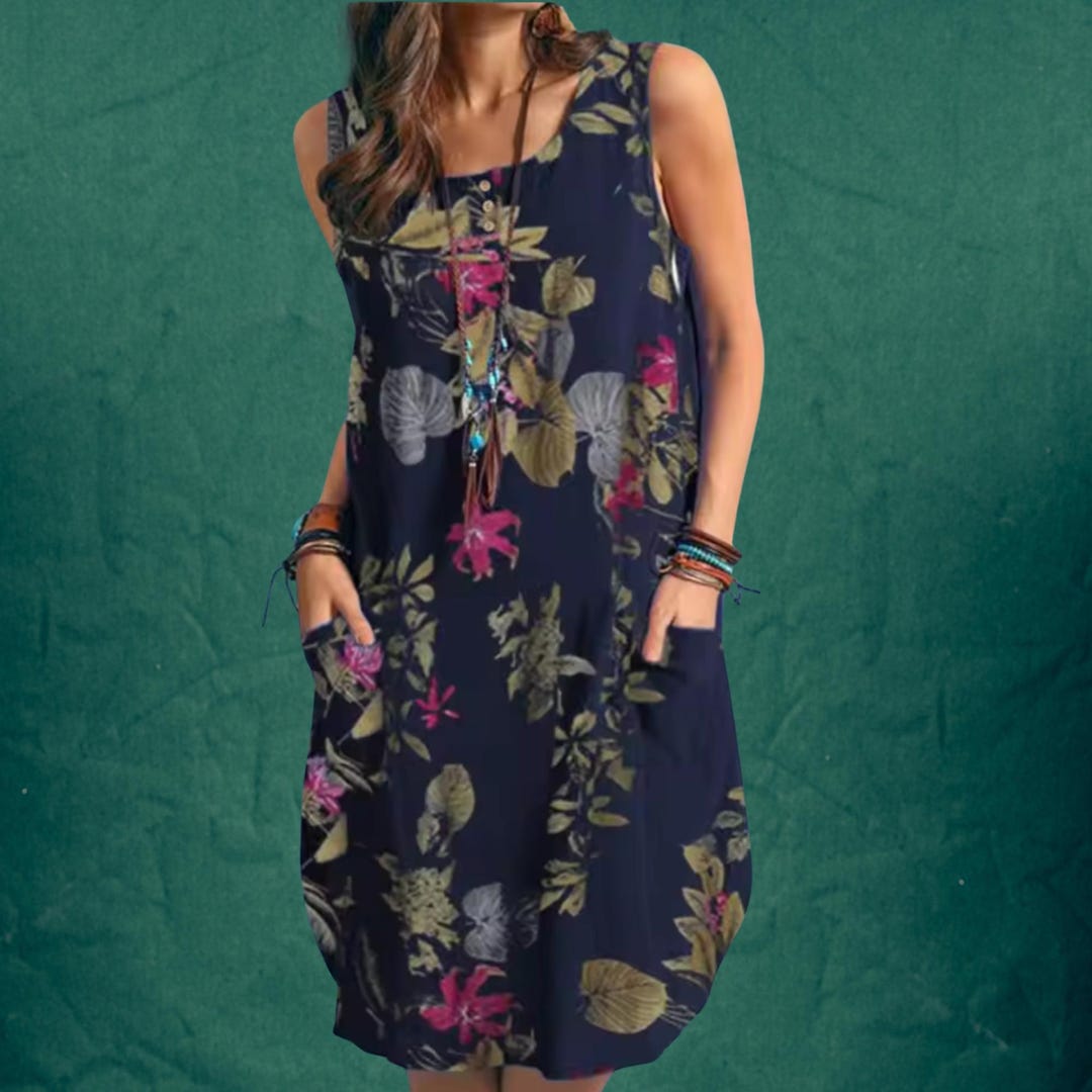 Vintage Breezy Floral Sundress for Women - New Dress - Boho Dress - Etsy