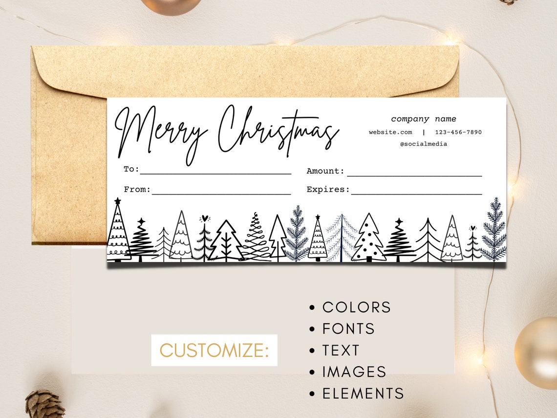 Christmas Coupon Template Editable Canva Template, Printable Christmas ...