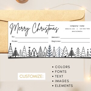 Christmas Coupon Template Editable Canva Template, Printable Christmas ...
