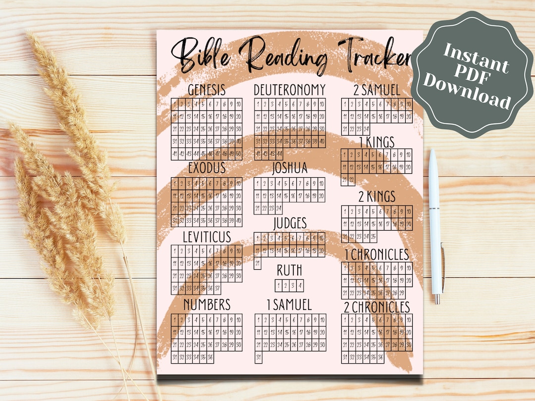 Bible Reading Tracker, Bible Reading Log, Bible Reading Plan, Digital ...