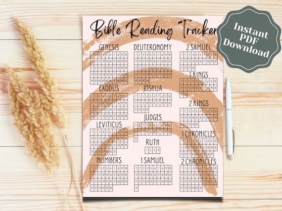 Bible Reading Tracker Bible Reading Log Bible Reading Plan - Etsy