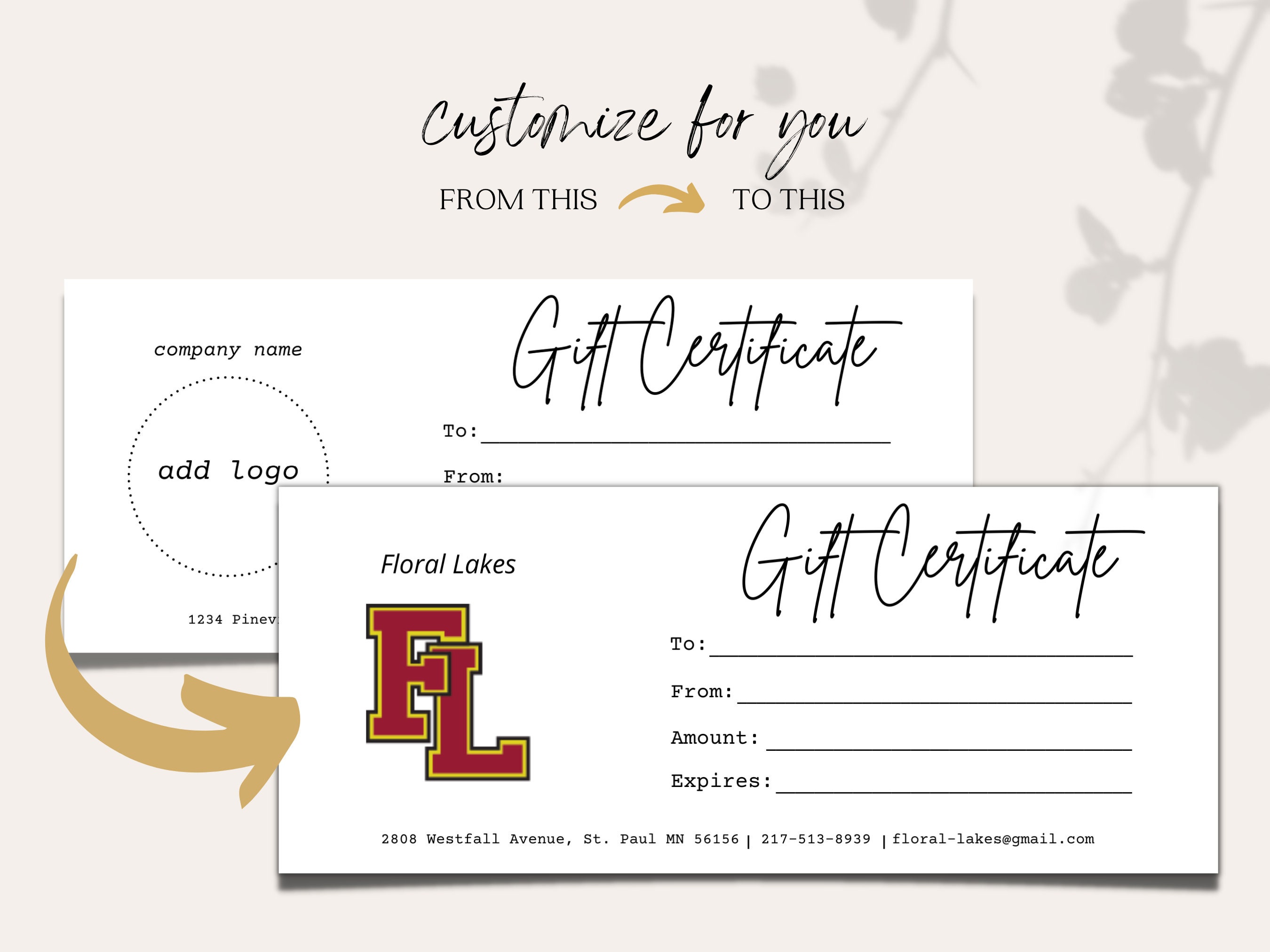 Editable Love Coupon, Gift Card Template, Small Business, Gift Cards ...
