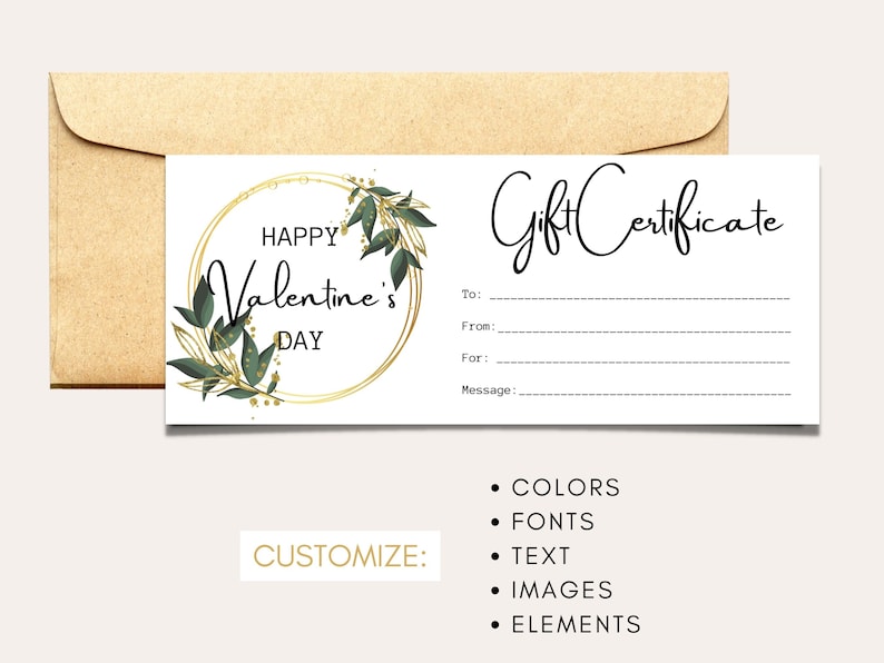 Editable Love Coupon, Gift Card Template, Small Business, Gift Cards ...
