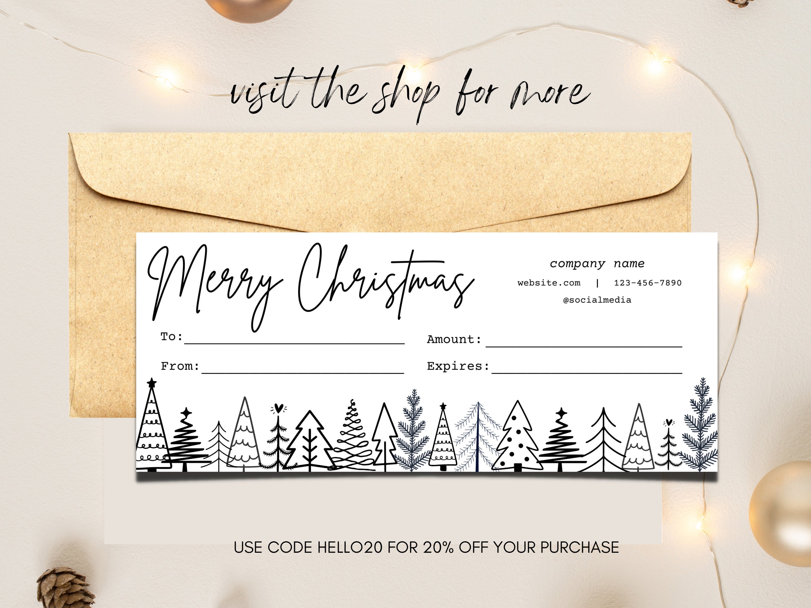 Christmas Coupon Template Editable Canva Template Printable - Etsy