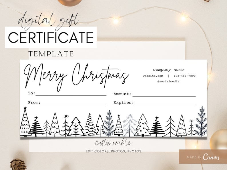 Christmas Coupon Template Editable Canva Template, Printable Christmas ...