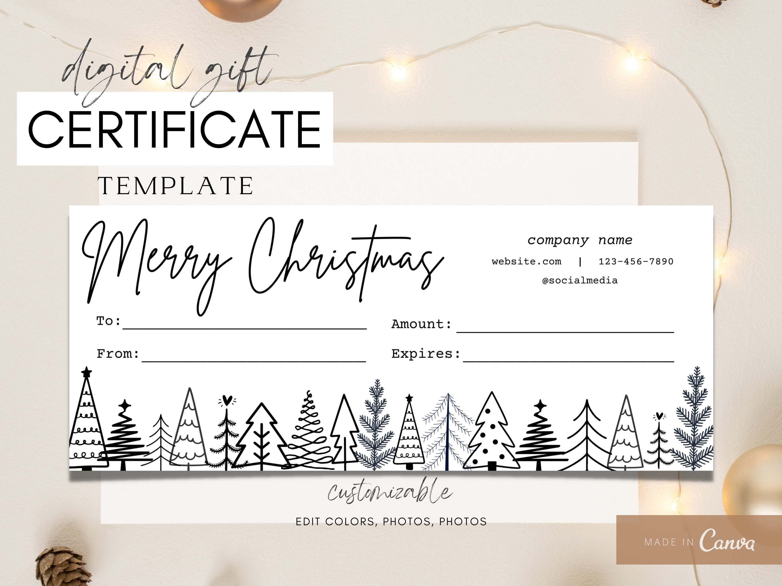 Christmas Coupon Template Editable Canva Template Printable - Etsy
