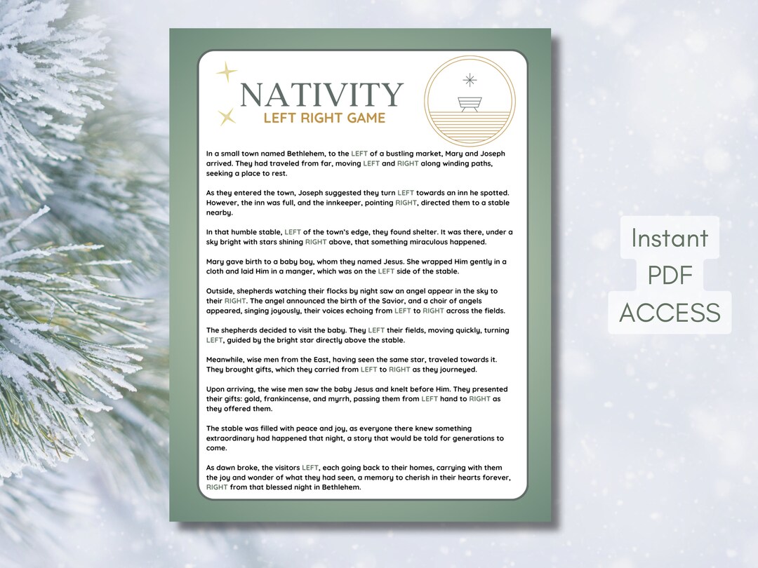 Christmas Left Right Christmas Party Game Gift Exchange - Etsy