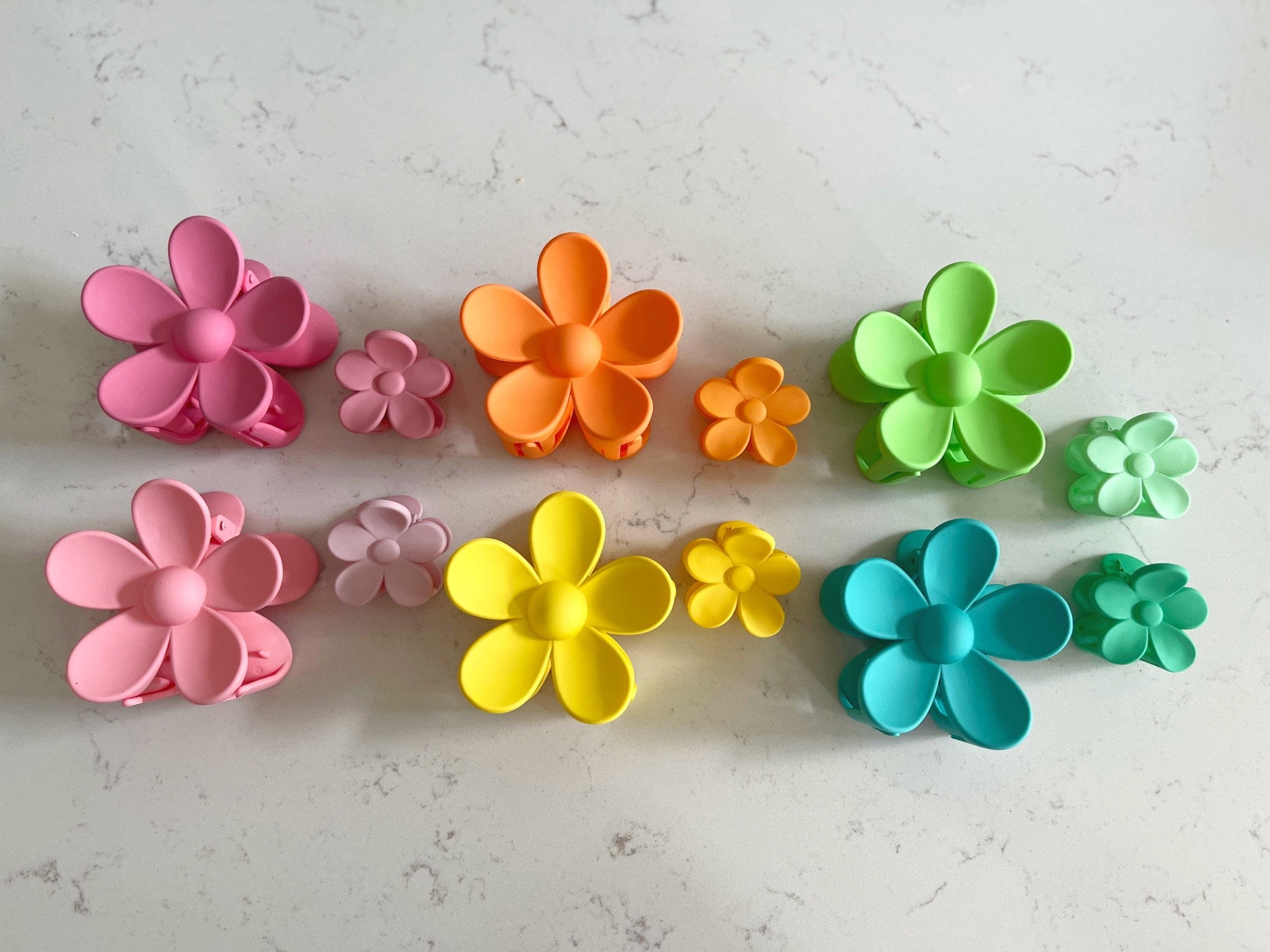 Flower Claw Clips, Mini Flower Hair Clips, Large Flower Claw Clips ...