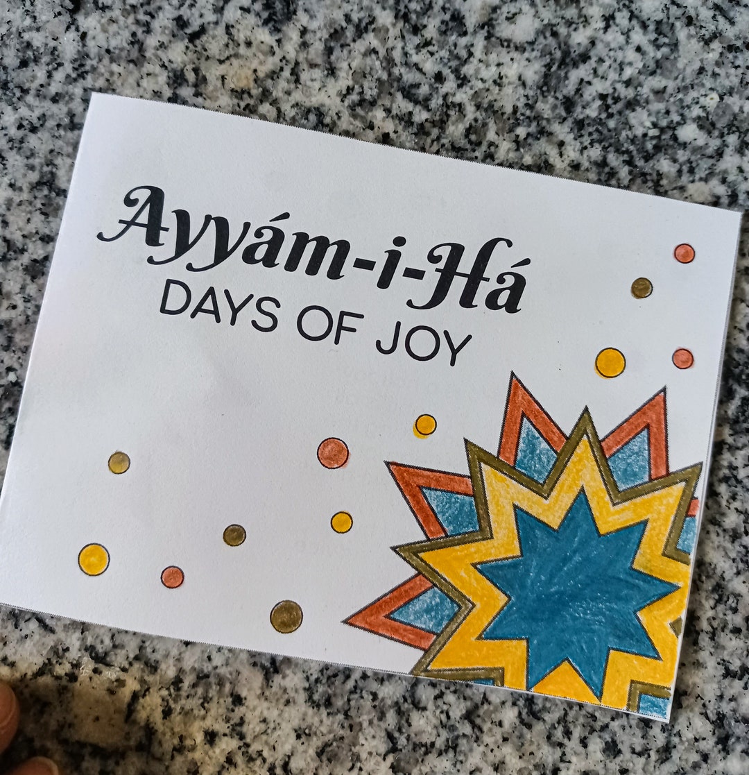 Ayyám-i-há Coloring Downloadable Card - Etsy