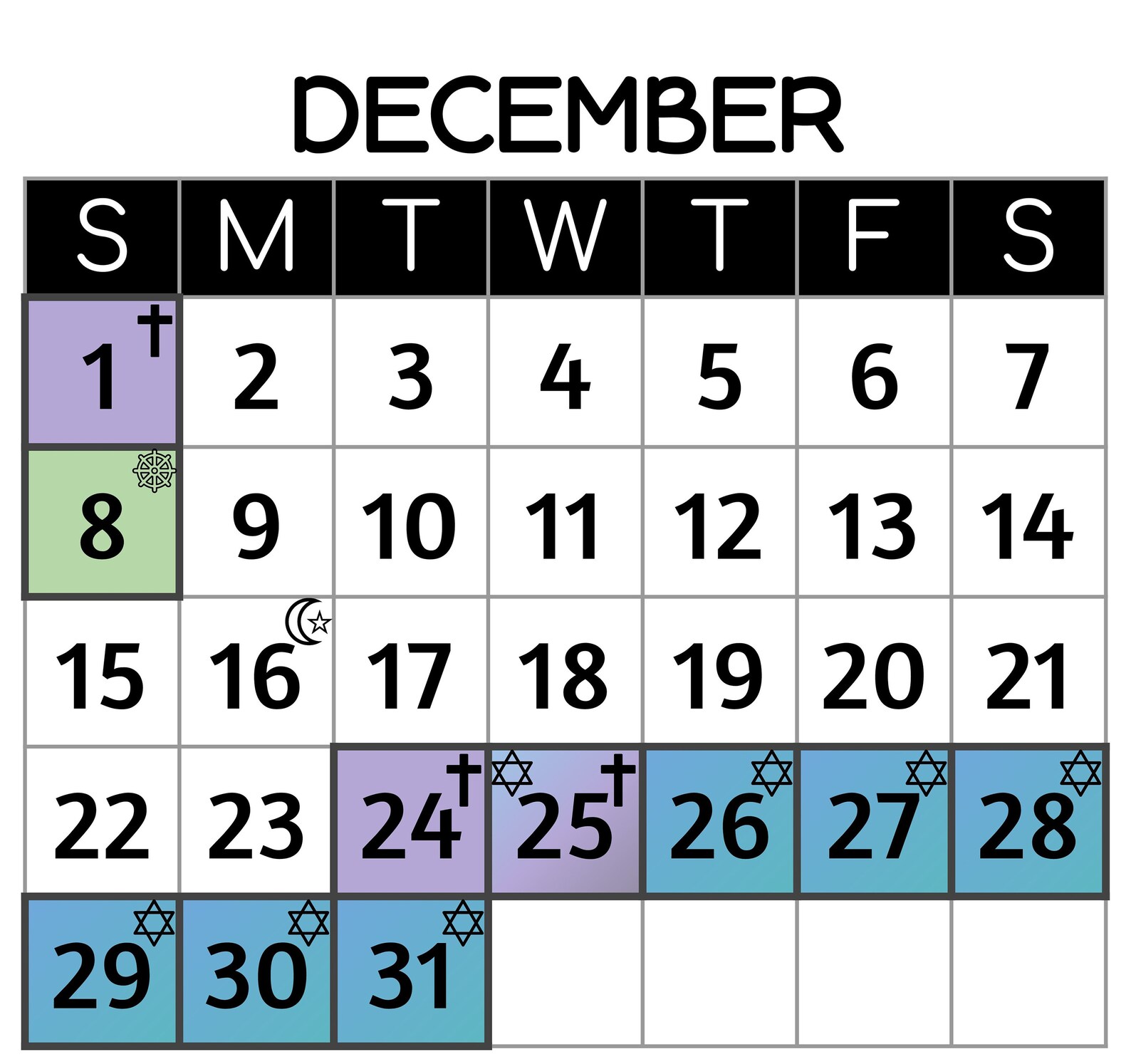 INTERFAITH 2024 CALENDAR - Downloadable - Etsy UK