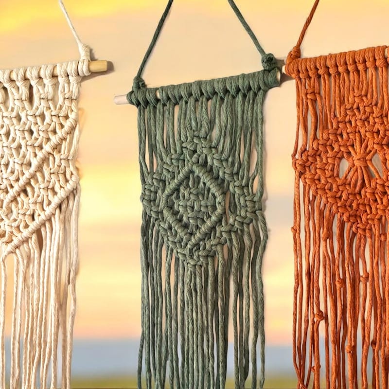 Tiny Macrame Hangings - Etsy