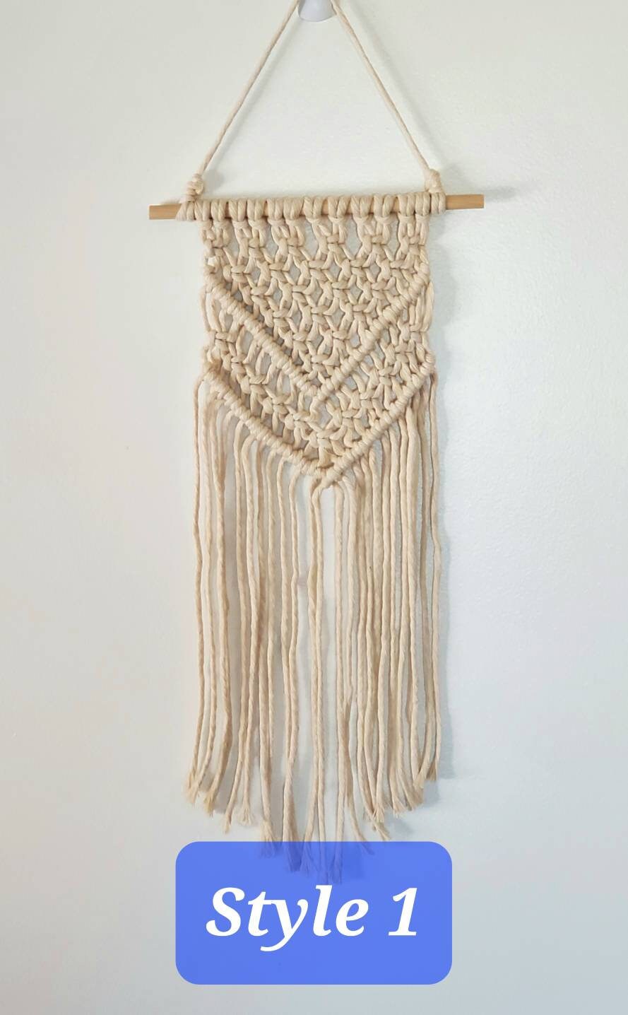 Small Macrame Wall Hangings in 28 Colors Van Life Tiny - Etsy