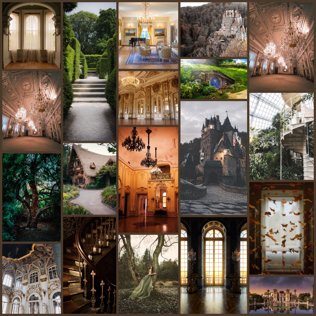 Fantasy Castles Wall Collage Kit | 155 Pictures Digital Download - Etsy