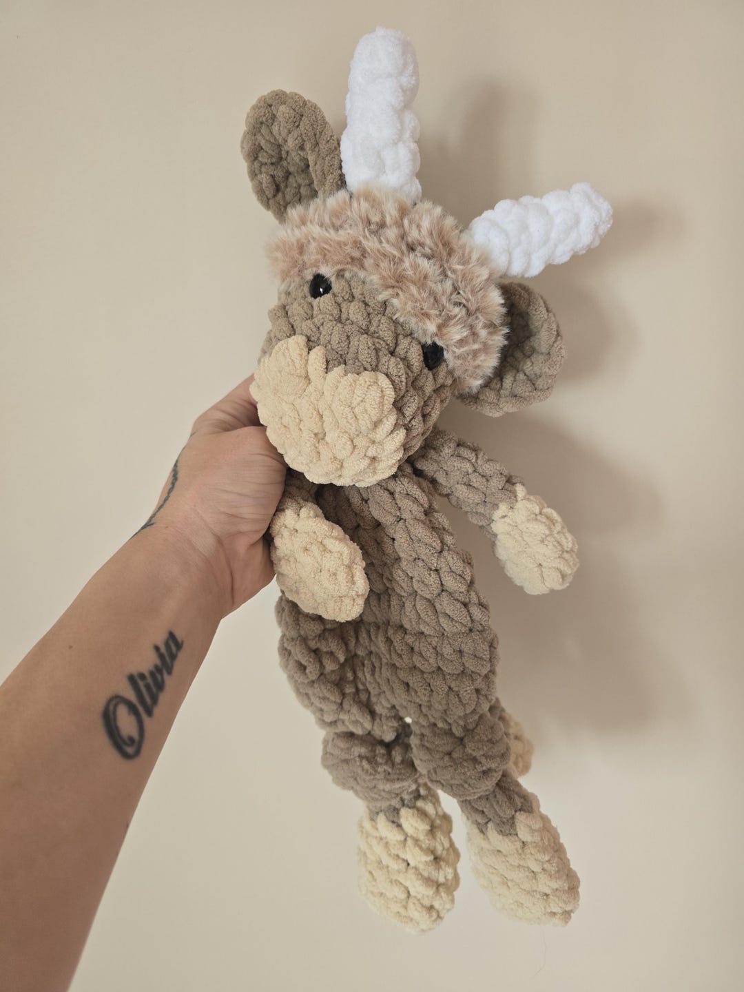 Ready to Ship Mini Highland Cow Comforter Snuggle Buddy Snuggler - Etsy