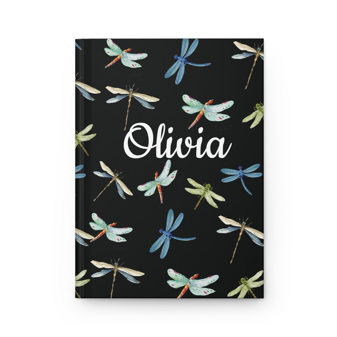 Dragonfly Journal, Personalized Name Journal, Dragonfly Gifts, Girl ...