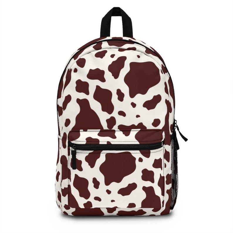 Cow Print Backpack, Brown Cow Print Bag, Girls Bookbag, Cow Print Bag ...