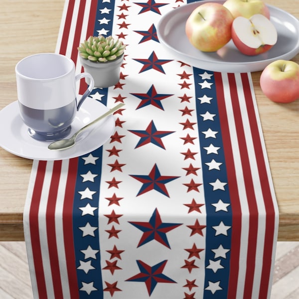 Patriotic Table Runner - Etsy