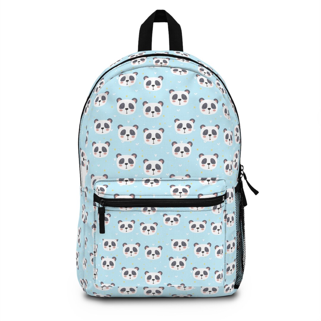 Panda Backpack, Girls Bookbag, Blue School Bag, Panda Gifts, Women's ...