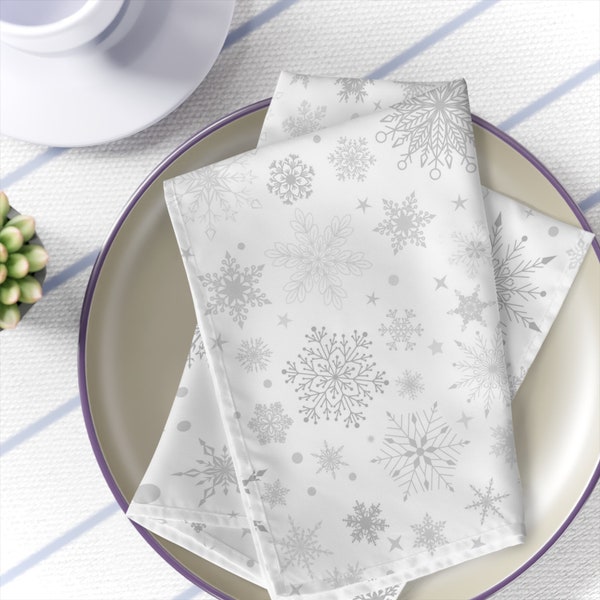 Snowflake Napkins - Etsy