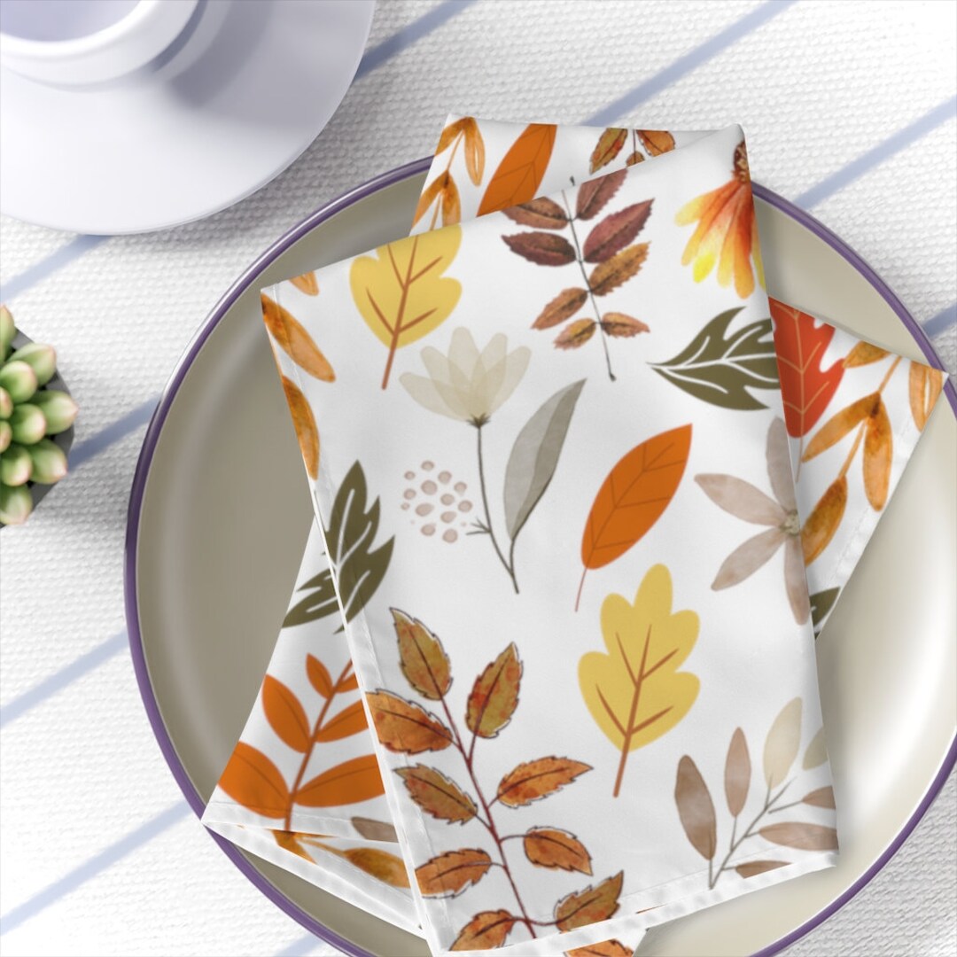 Fall Napkins, Fall House Decor, Autumn Napkins, Fall Cloth Napkins, Set ...