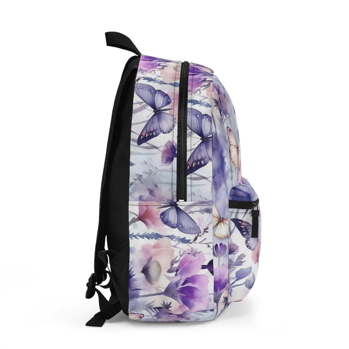 Butterfly Backpack, Floral Backpack, Purple Bookbag, Girl's Back to ...