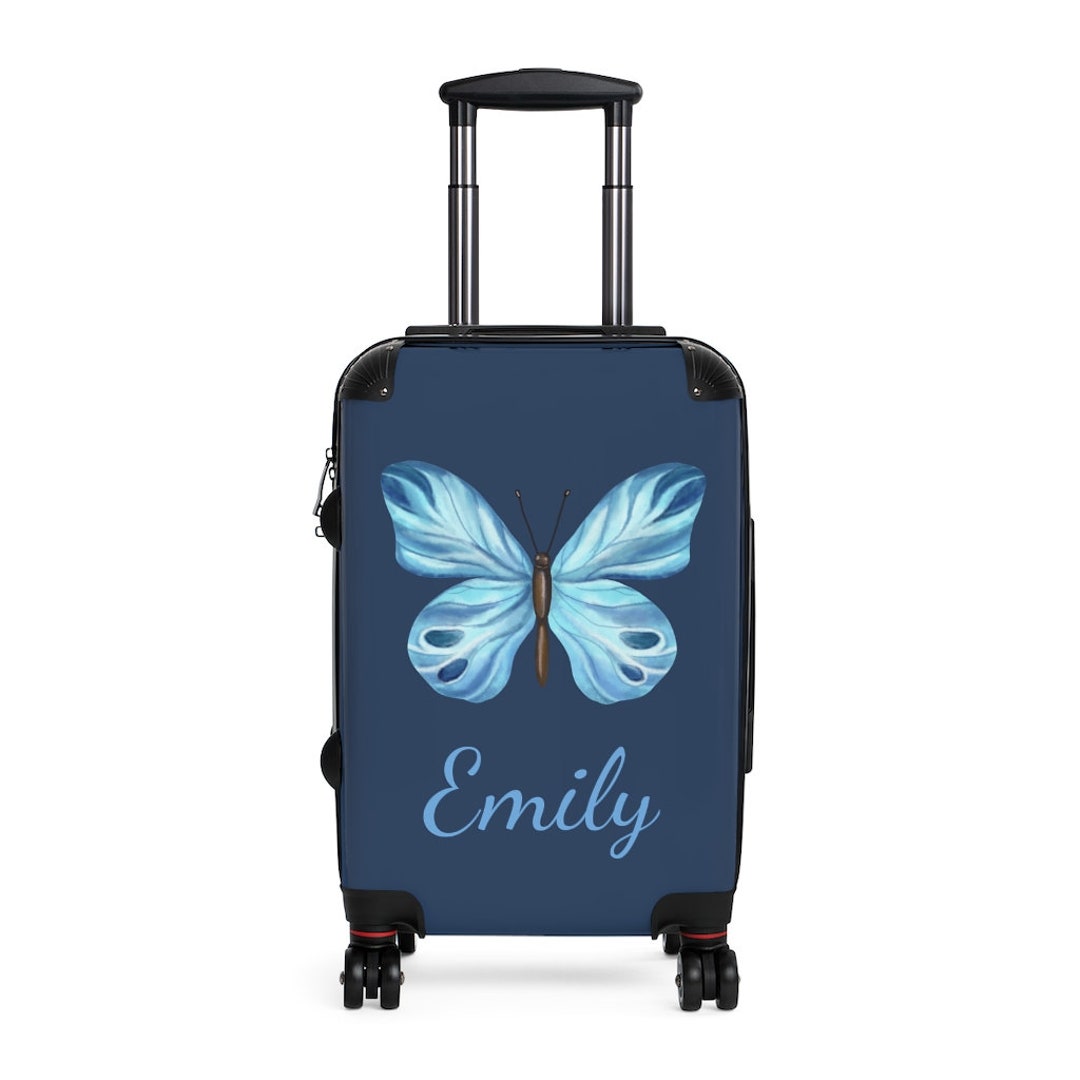 Butterfly Suitcase, Custom Luggage, Butterfly Gifts, Butterfly Travel ...