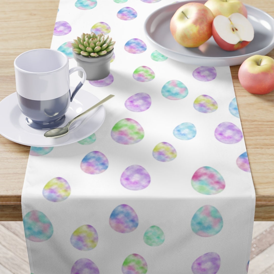 Easter Table Runner, Pastel Table Runner, Easter Table Decor, Abstract ...