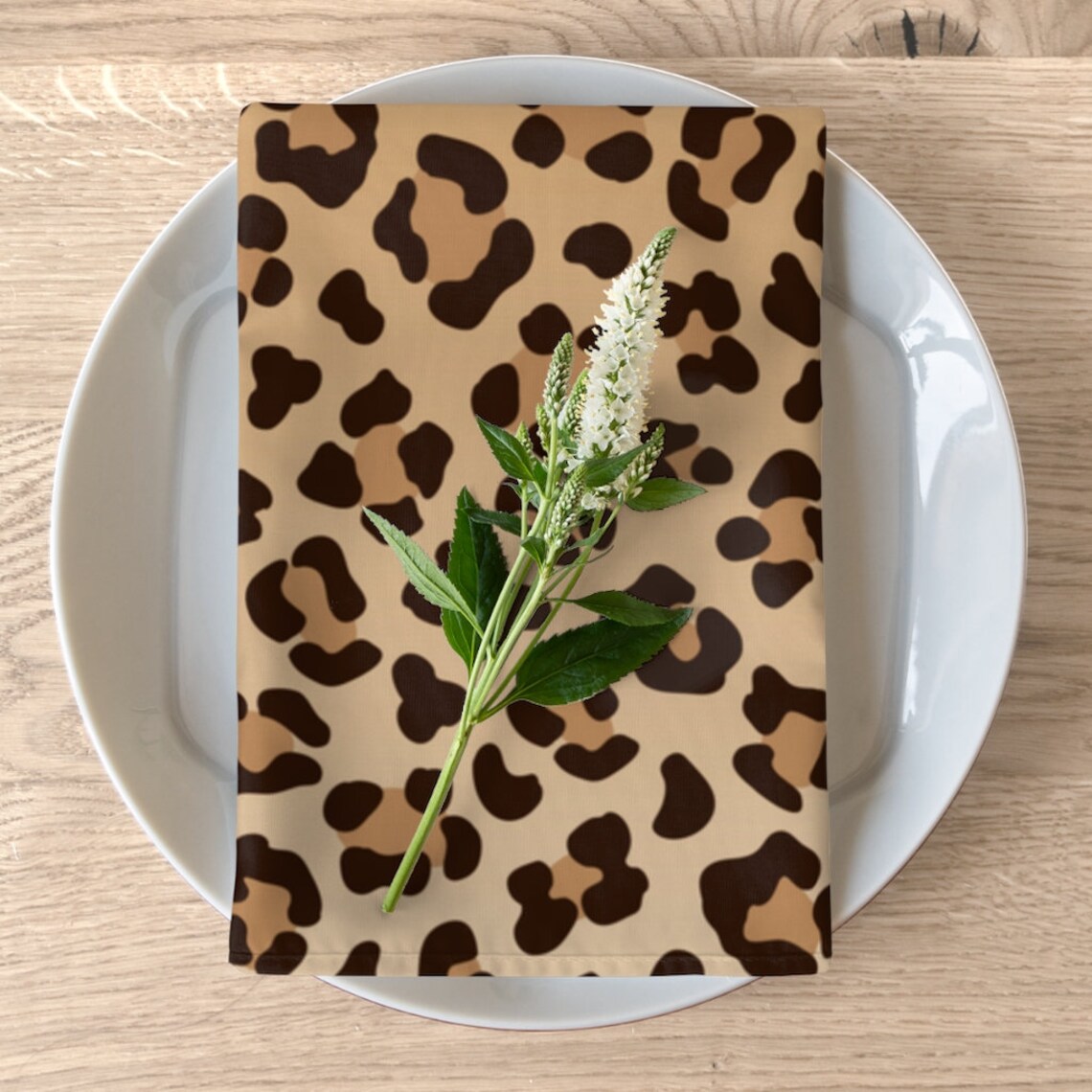 Leopard Print Napkins, Animal Print Dinner Napkins, Housewarming Gift ...