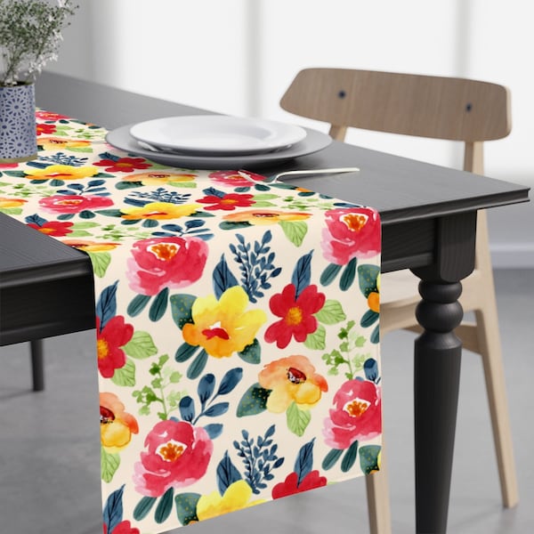 Flower Table Runner - Etsy