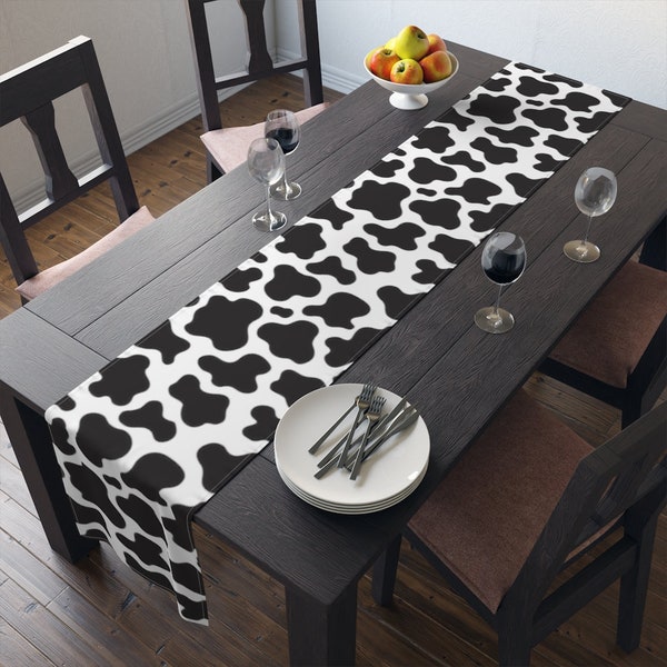 Cow Print Table Runner - Etsy