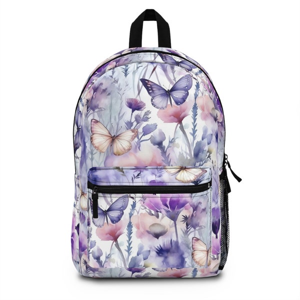 Butterfly Print Backpack - Etsy