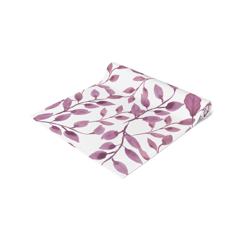 Purple Leaf Table Runner, Leaf Table Decor, Purple Table Runner ...