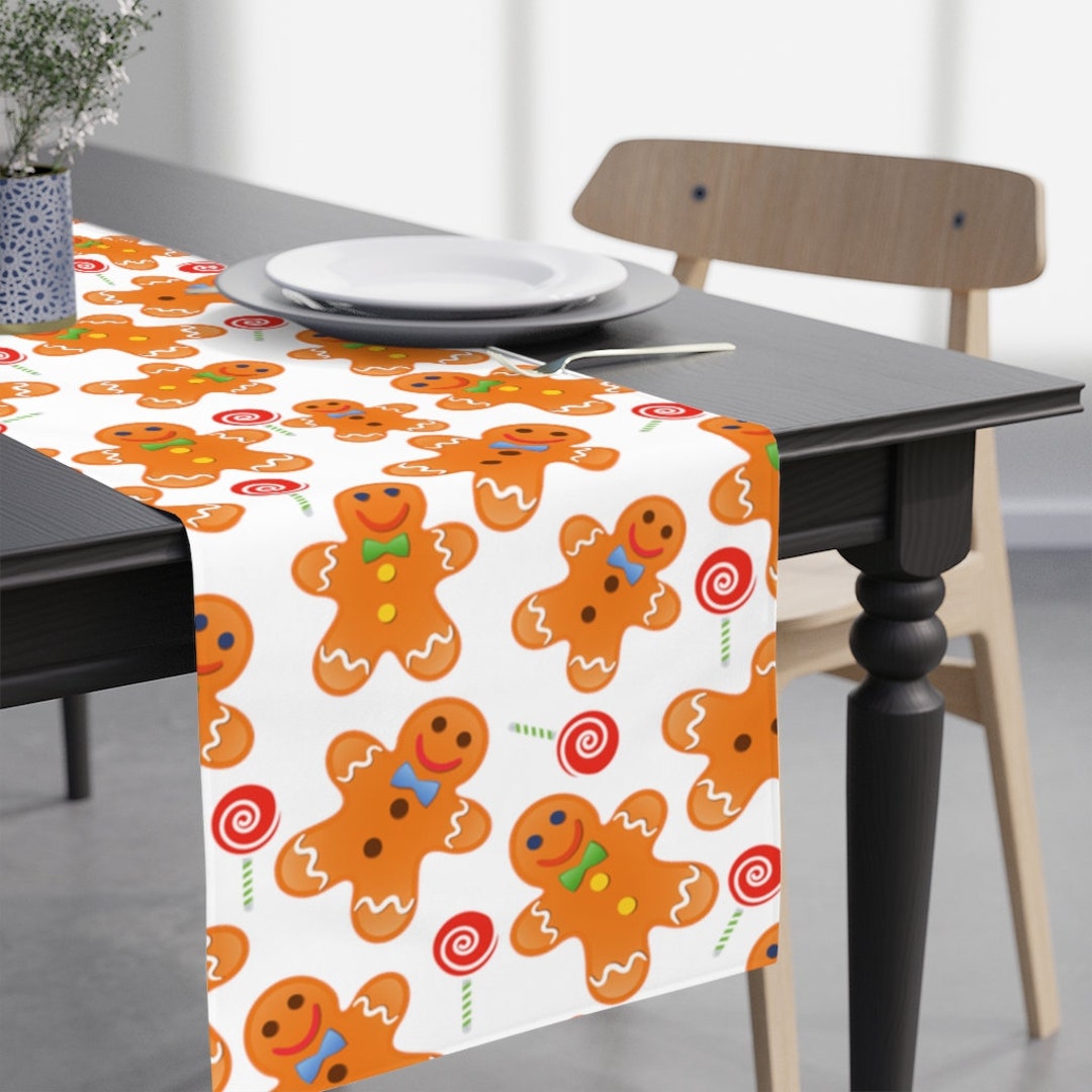 Gingerbread Man Table Runner Christmas Table Runner - Etsy
