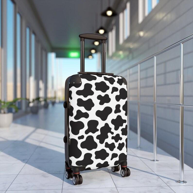 Cow Print Suitcase Cow Print Luggage Womens Carry on - Etsy