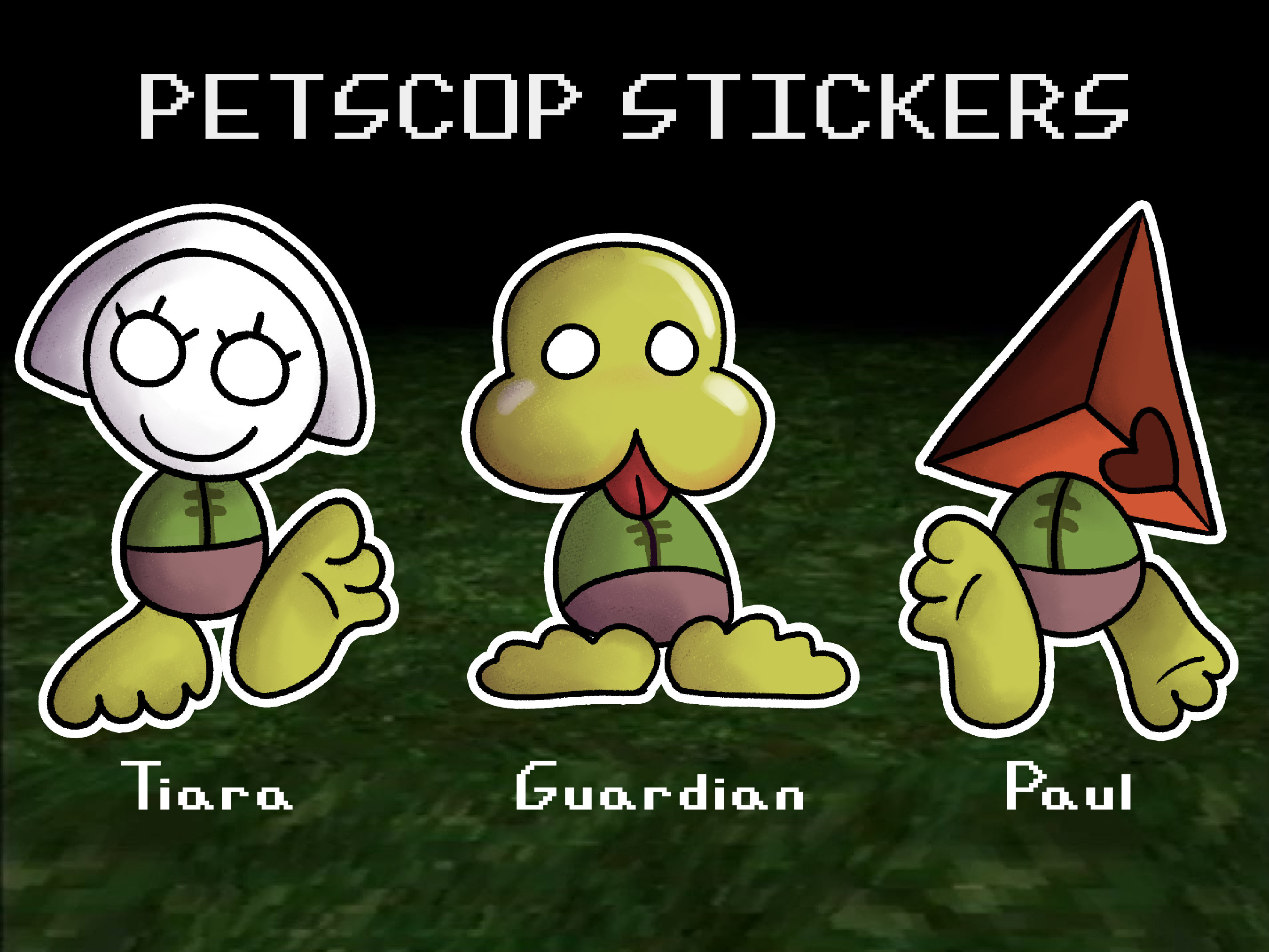 Petscop Guardian Stickers tiara, Guardian, Paul - Etsy
