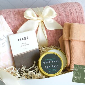 Thank You Self Care Gift for Women Blanket Chocolate Candle - Etsy