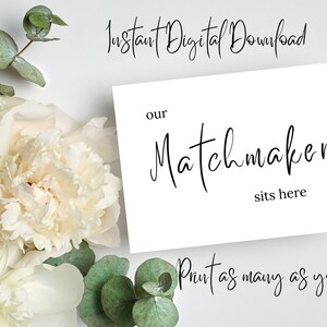 Reserved Sign, Matchmaker Chair Sign, Matchmaker Wedding Sign, Reserved ...