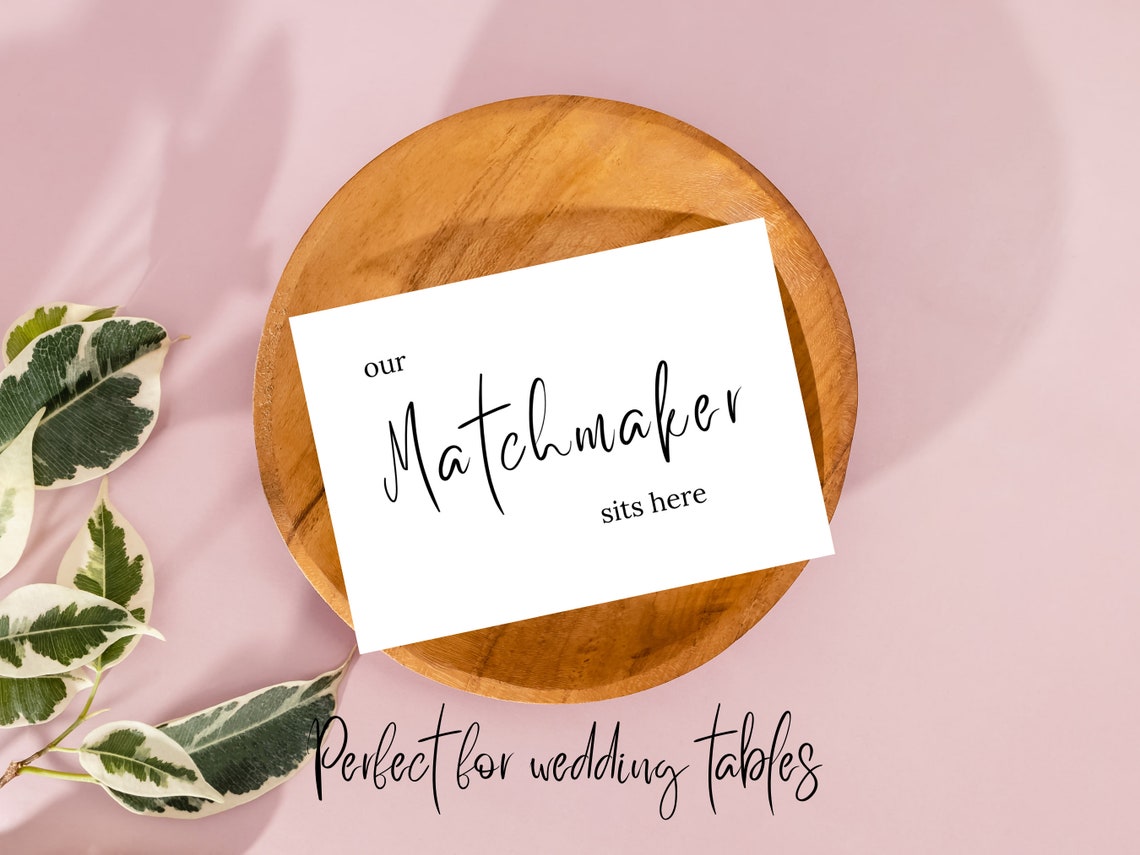 Reserved Sign, Matchmaker Chair Sign, Matchmaker Wedding Sign, Reserved ...