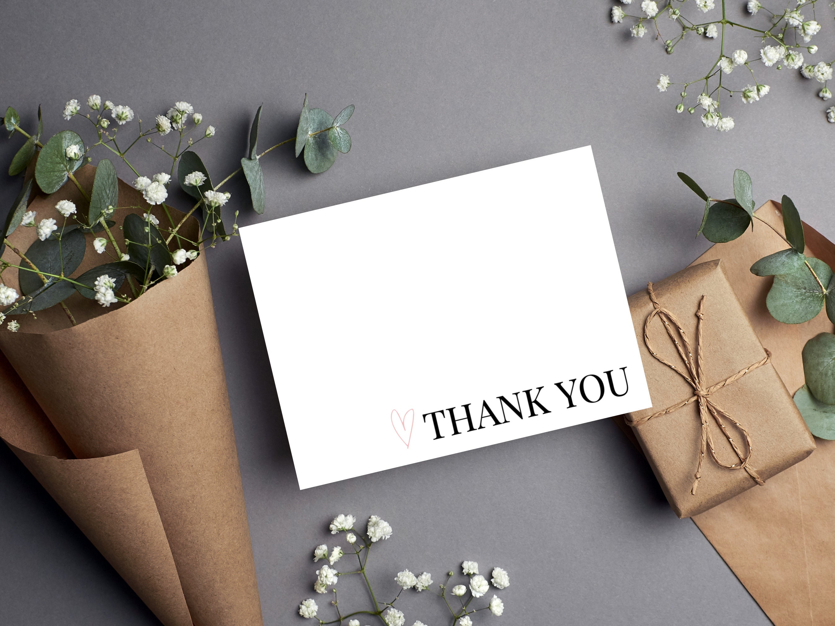 Thank You Postcard Template, Printable Modern Thank You Card, Editable ...