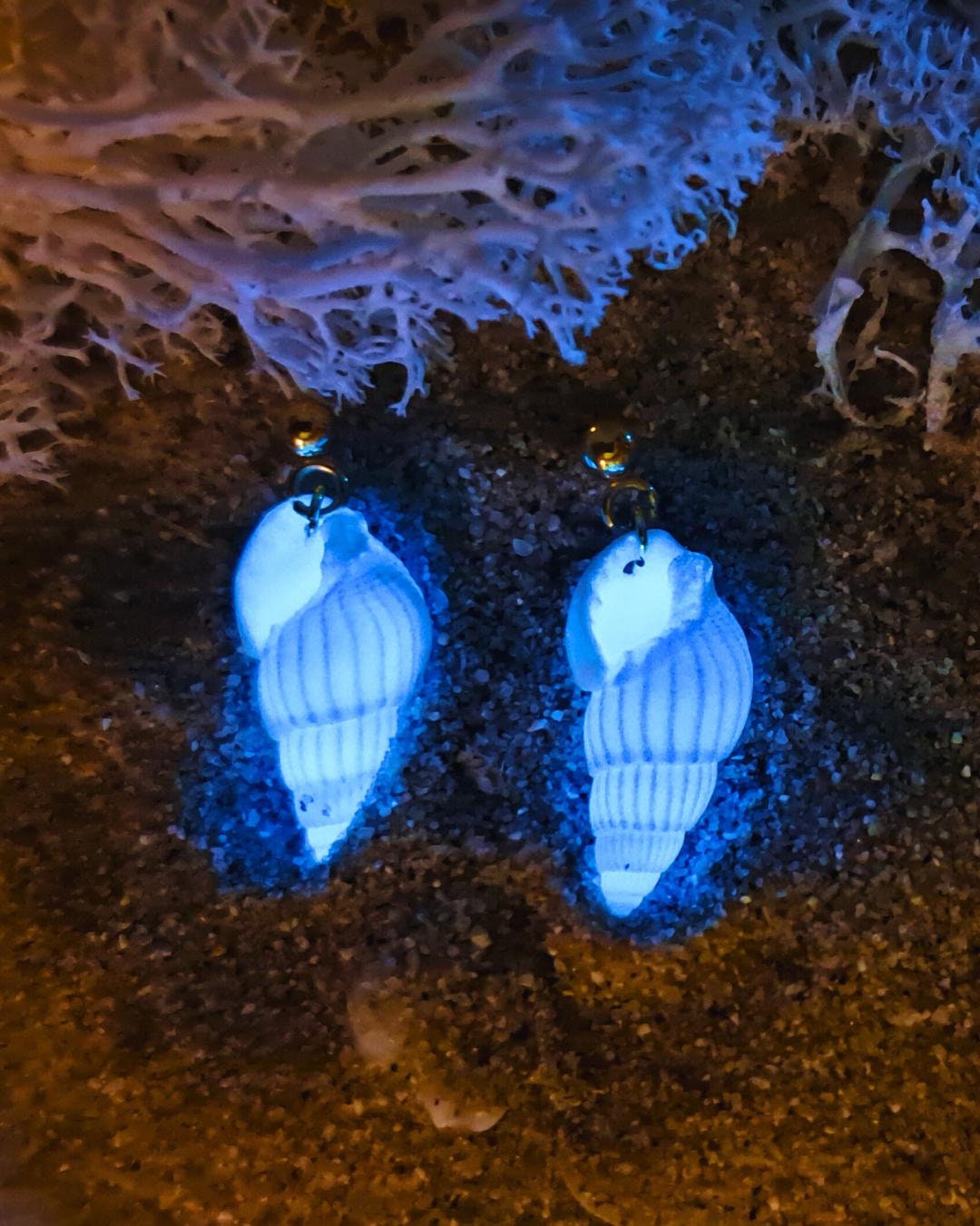 Mermaid Magic Seashell Earrings - Glow in the Dark Seashell Dangle ...