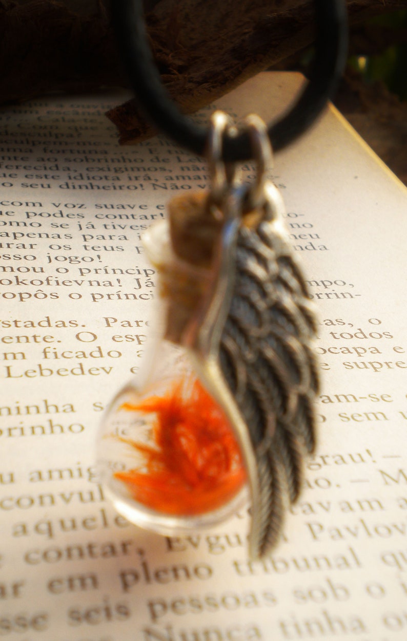 Phoenix Down Potion Fantasy Necklace Phoenix Feathers - Etsy