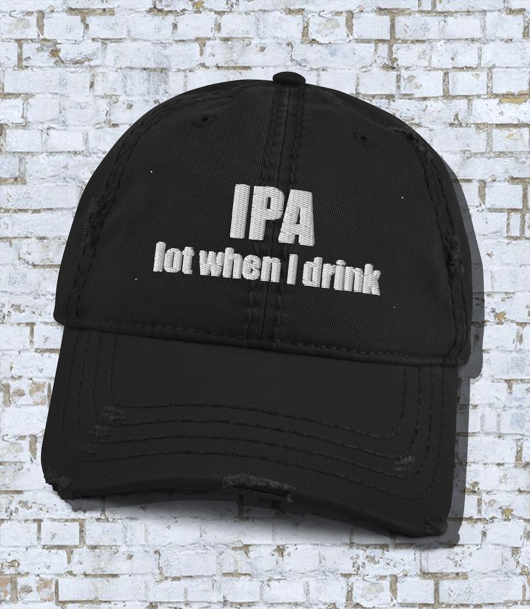 IPA Beer Hat: Distressed Cotton Twill Dad Hat - Etsy