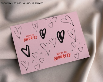 Candy Hearts Printable PDF Valentine's Day Card - Etsy