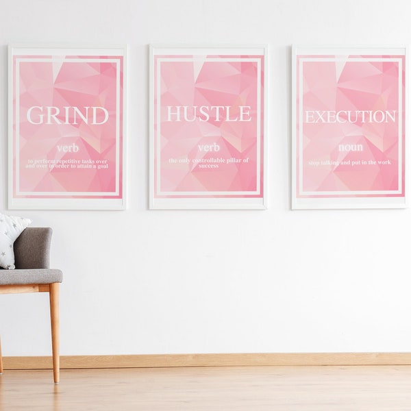 Inspirational Hustle Posters - Etsy