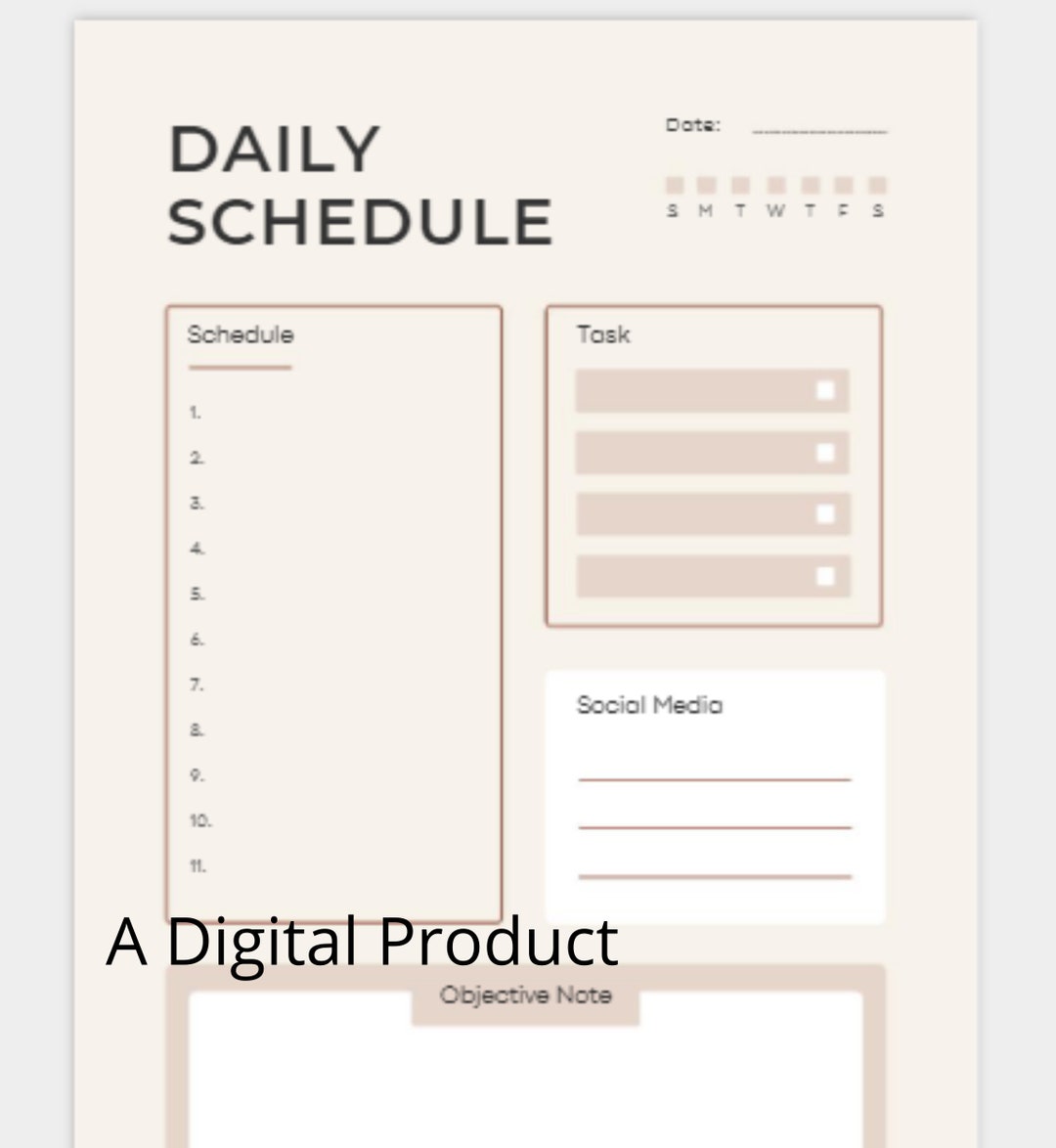 4 Page Business Planner, Time Block Planner,business Orginization, Time ...