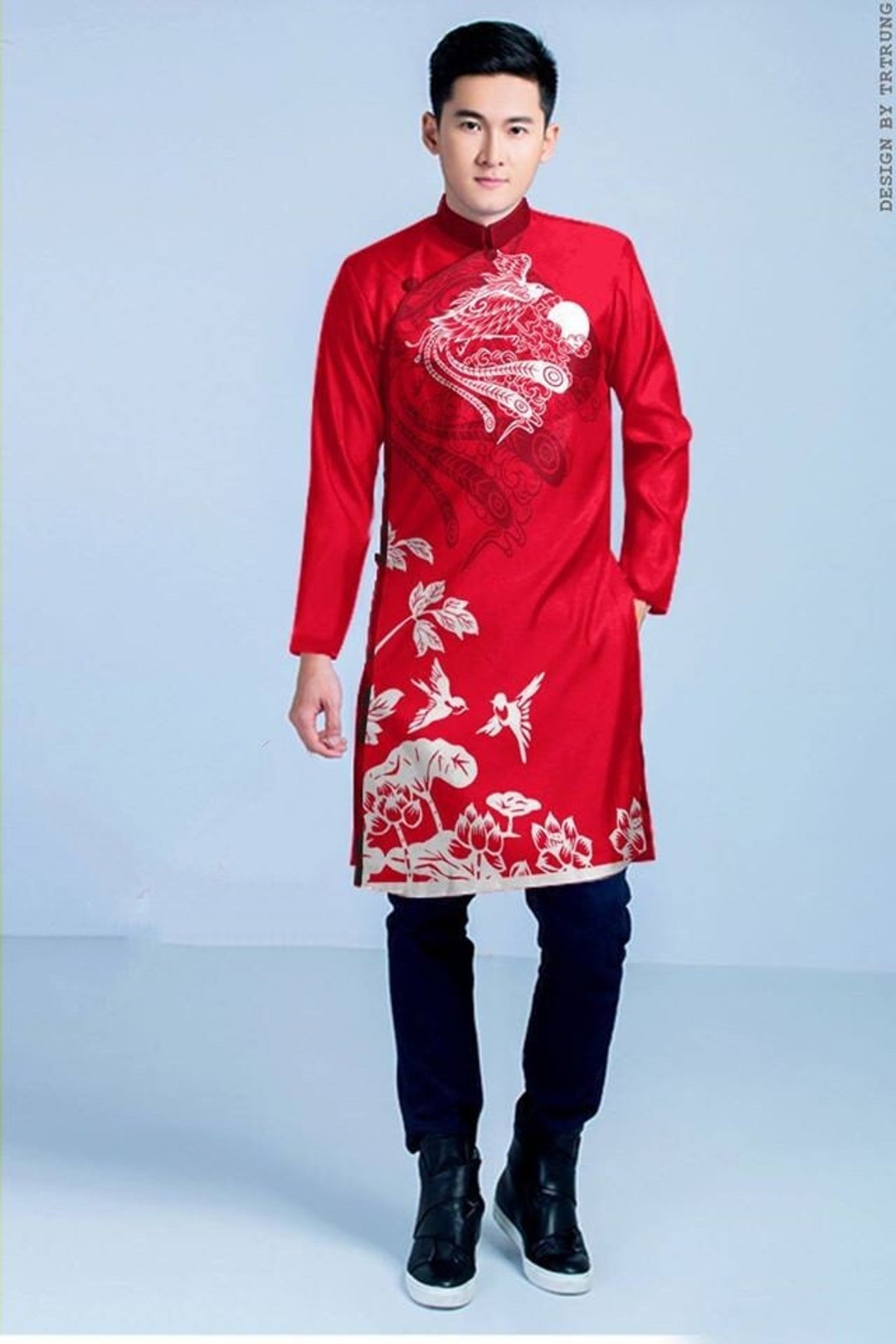 Vietnamese Traditional Ao Dai for Men Men Dress Ao Dai Nam - Etsy