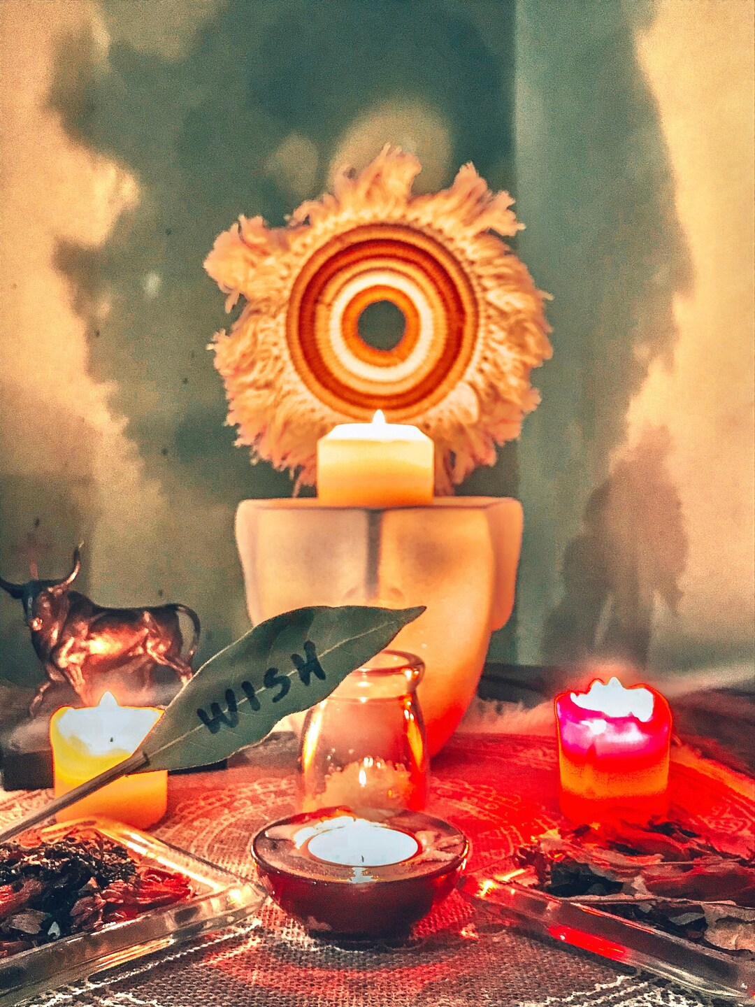 Wish Candle Burning for You With Bay Leaf, Same Day - Etsy