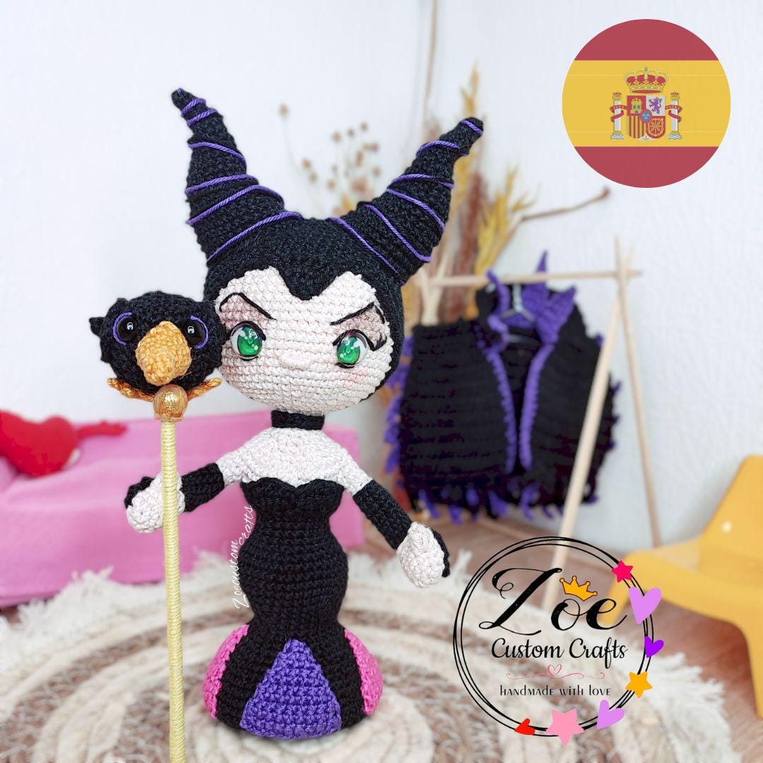 Maleficent, the Wicked Witch PDF Pattern ENGLISH Disney, Villains ...