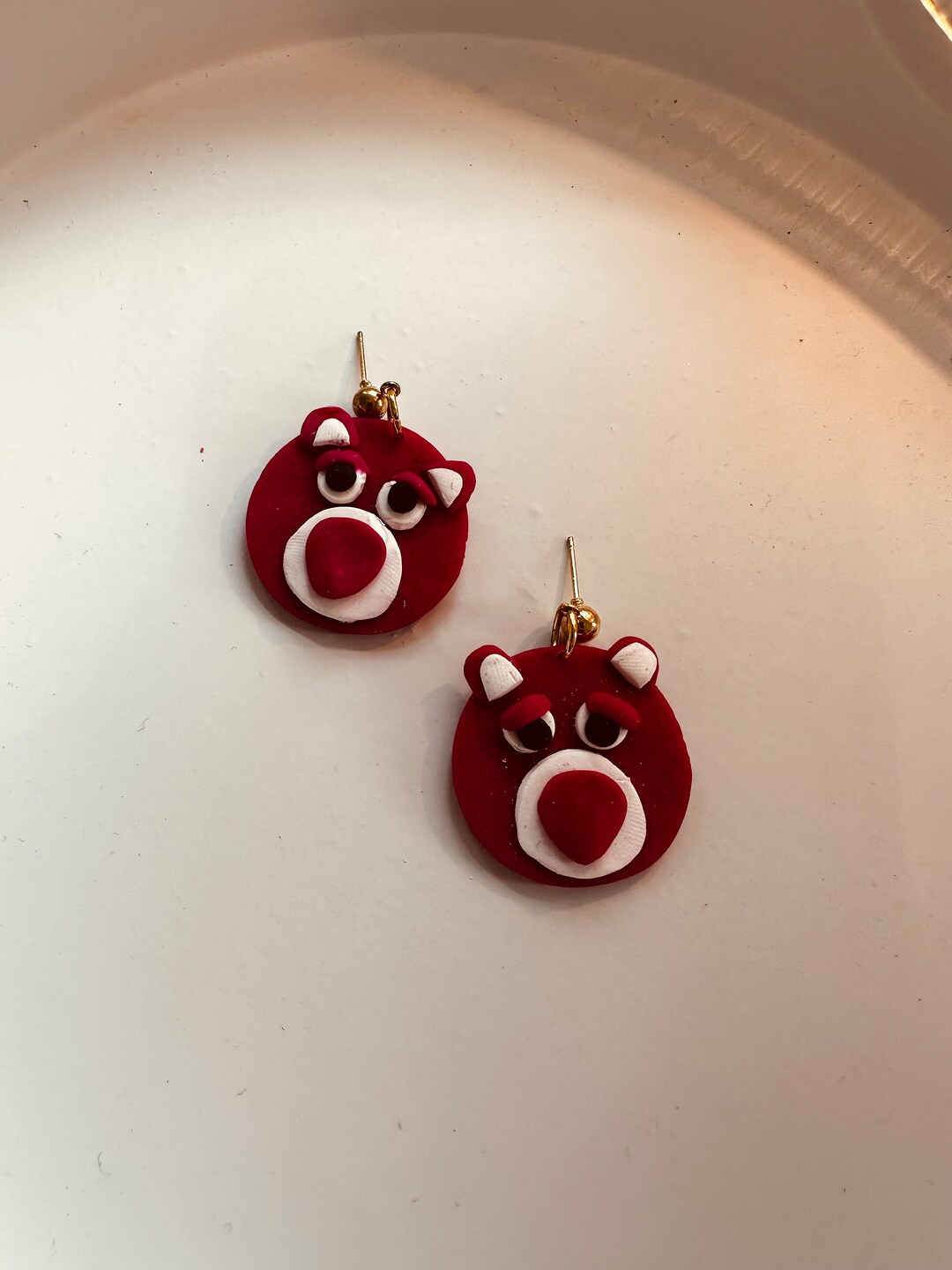 Toy Story lotso Inspired Clay Earrings - Etsy